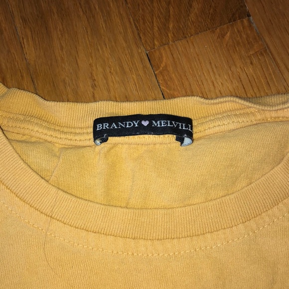 Brandy Melville | Tops | Yellow Brandy Melville Tee | Poshmark